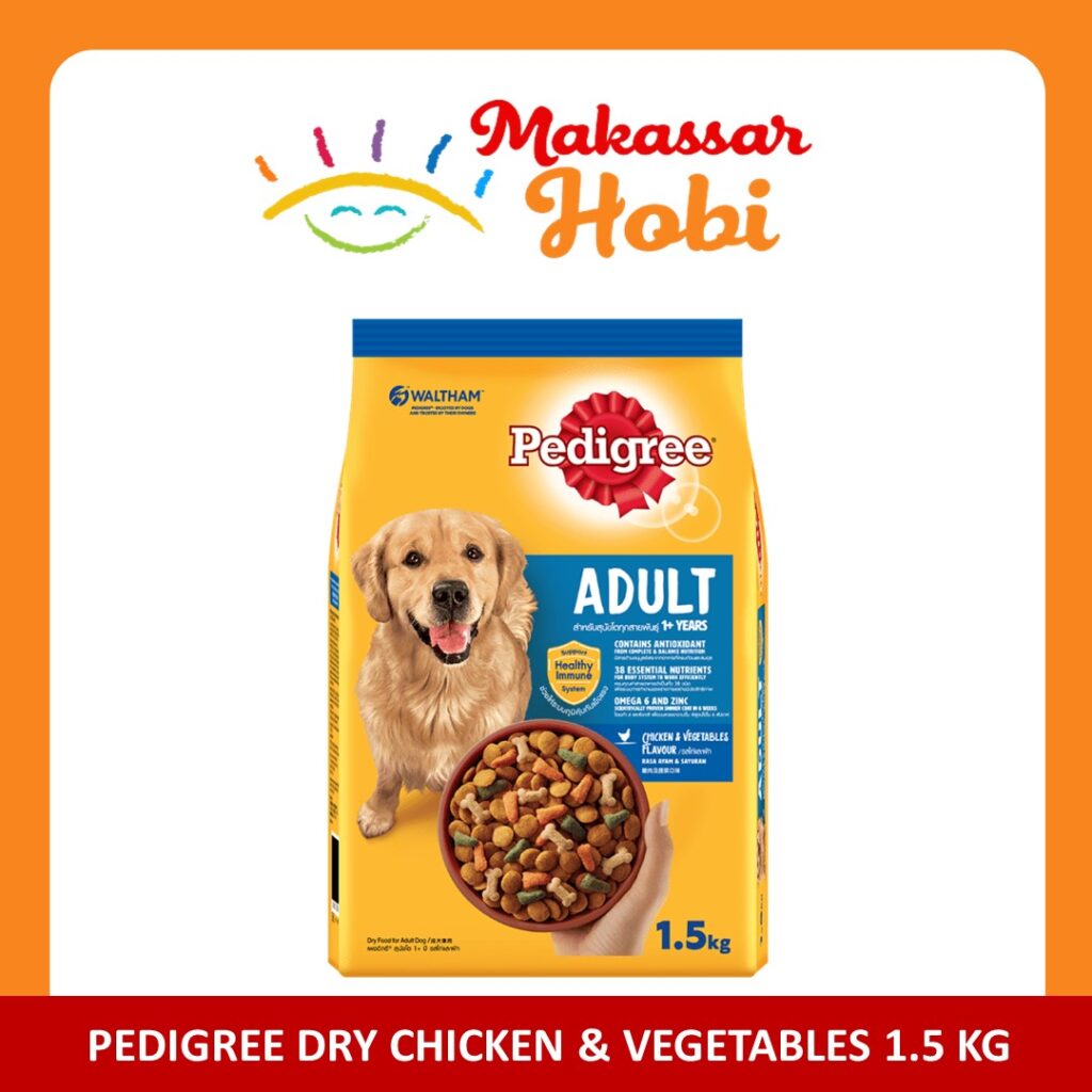 Jual Pedigree Adult Chicken & Vegetables 1.5kg 1.5 kg Makanan Anjing 1 ...