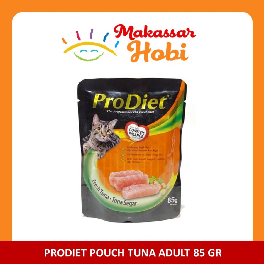 Jual Makanan Kucing ProDiet Pro Diet 85gr Pouch Adult Tuna Sachet Basah ...