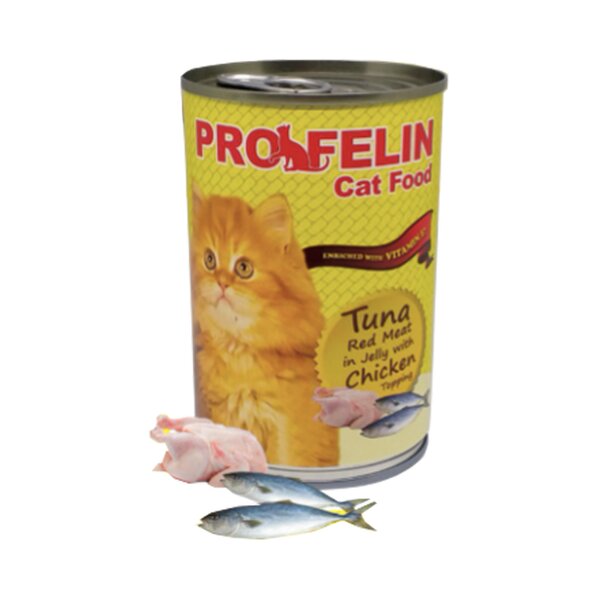 Jual Profelin Kaleng Mackarel Chicken Wet Food 400 gr Makanan Basah ...