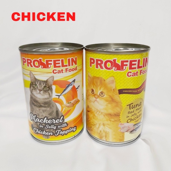 Jual Profelin Kaleng Mackarel Chicken Wet Food 400 gr Makanan Basah ...