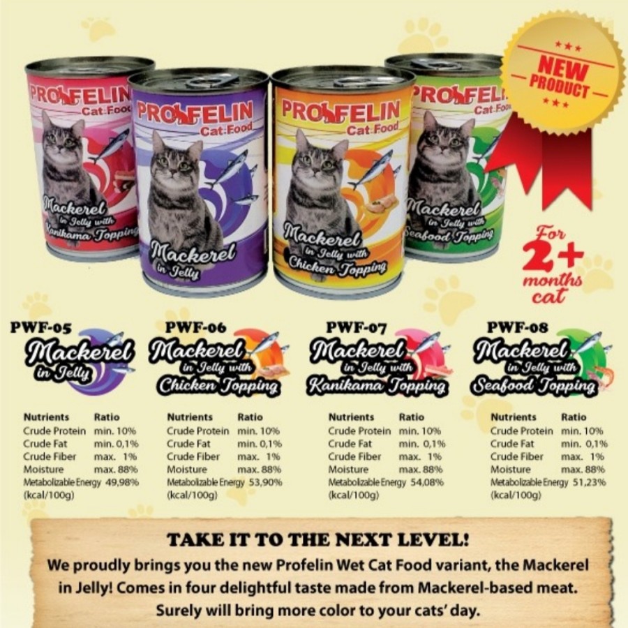 Jual Profelin Kaleng Mackarel In Jelly 400 gr Makanan Kucing Basah Wet ...