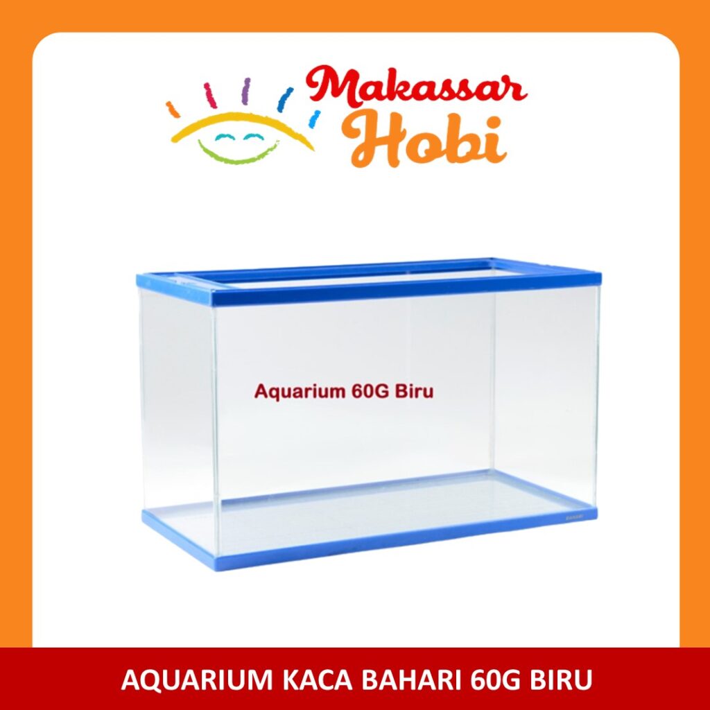 Jual Aquarium Kaca Bahari 60G 60 G Kotak Biru Tank Ikan Aquascape ...