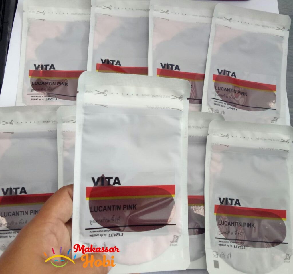 Jual Vita Lucantin Pink Carophyll ASLI 5gr Astaxanthin 10% Jaminan ...