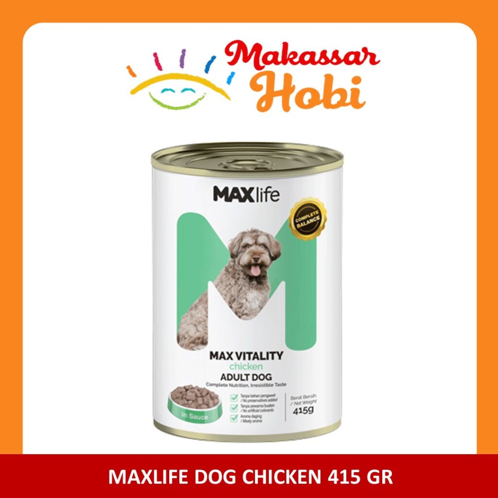 Jual MAXlife Dog Food 415gr Makanan Basah Anjing Max Life Chicken ...