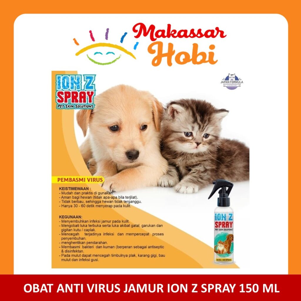 Jual ION Z SPRAY Obat Anti Virus Jamur Scabies Luka Kutu Pada Kucing ...