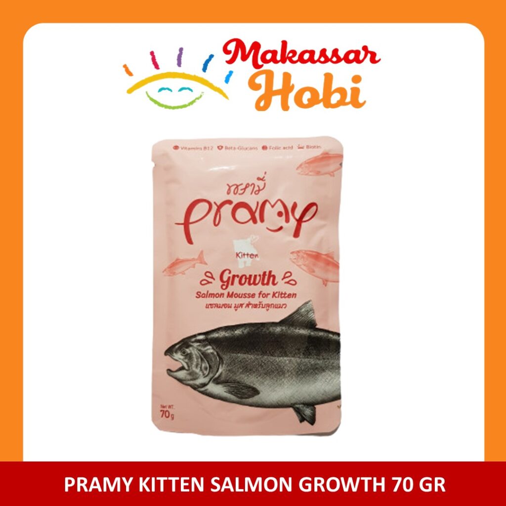 Jual Pramy Cat Wet Food Pouch 70gr Makanan Basah Kucing Kitten Salmon ...