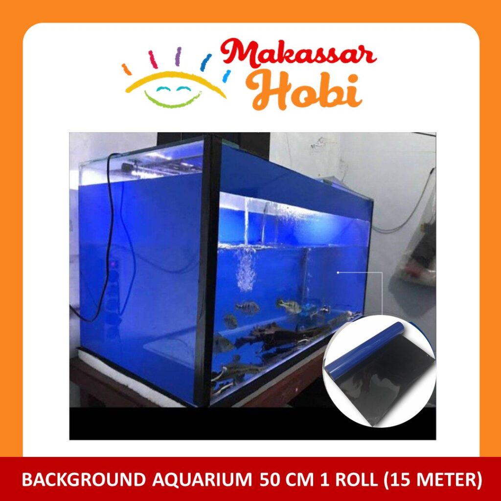 Jual Background Aquarium Tinggi 50cm 50 cm Wallpaper Polos Per 1 Roll ...