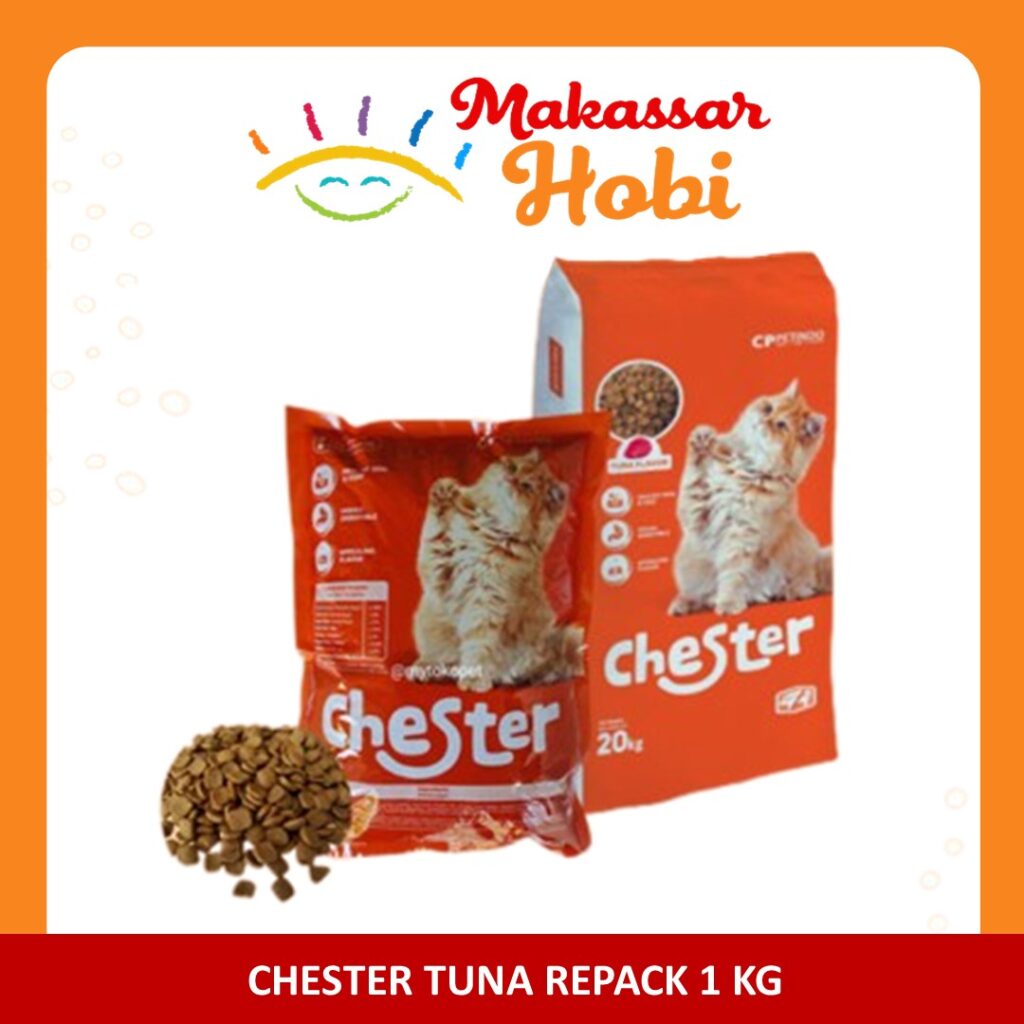 Jual Chester Tuna Cat Food 1kg Makanan Kucing Kering All Stage Repack 1 ...