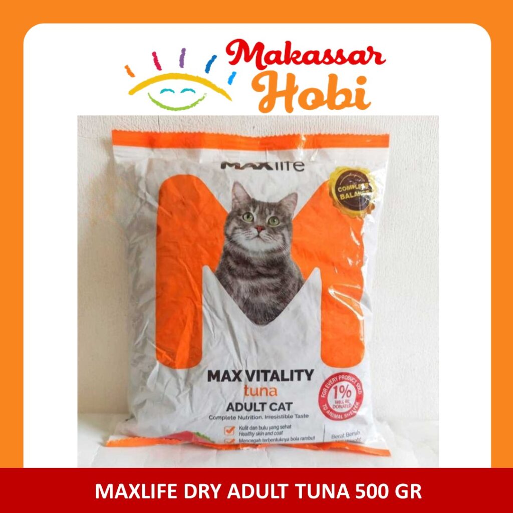 Jual MAXLIFE Max Life Adult Tuna 500gr Makanan Kucing Kering Dry Cat ...