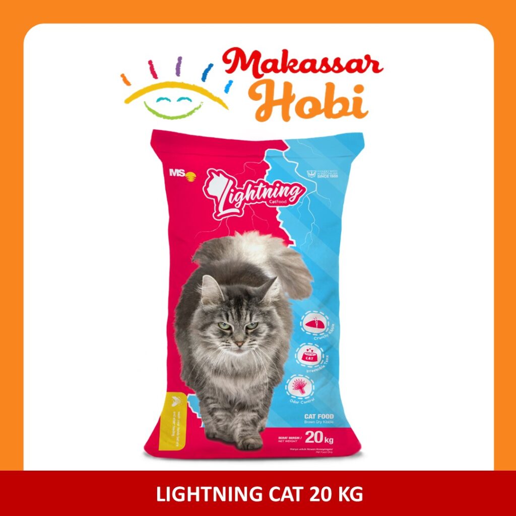 Jual Lightning Cat Food 20kg Makanan Kucing Dewasa Adult Pelet Dry ...