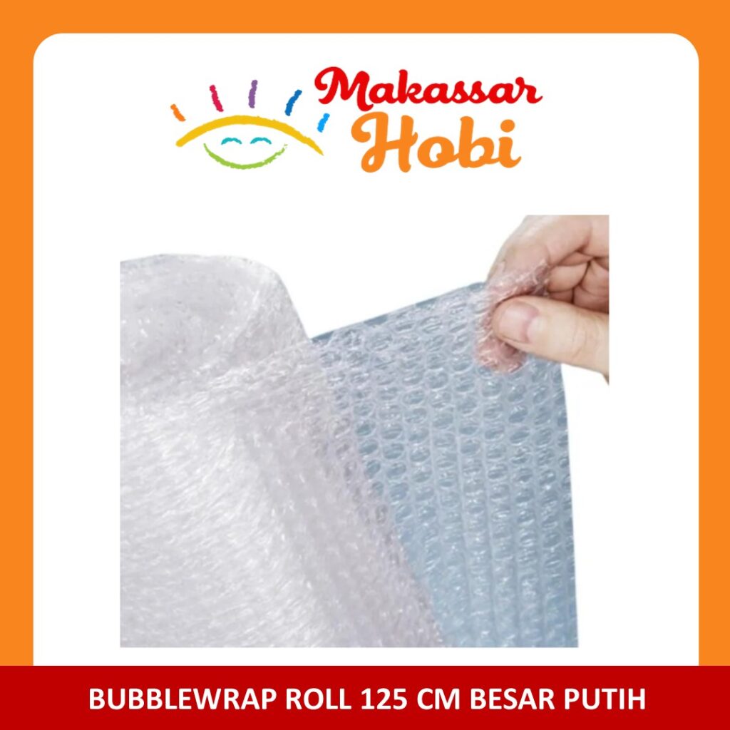 Jual Bubble Wrap Bubblewrap 125 cm x 50 meter 50m 1,25 m 1 Roll Putih ...